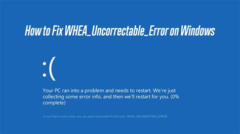 Image result for Whea Uncorrectable Error Fix