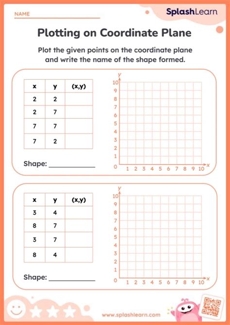 Plot a Line on Coordinate Plane and Guess the Rule — Printable ...