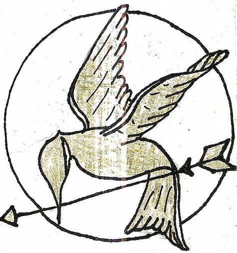 Image result for Hunger Games Mockingjay Pin Outline