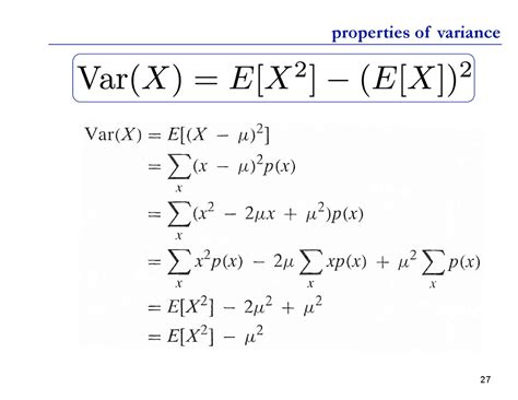 Image result for Variance of Random Variable Properties