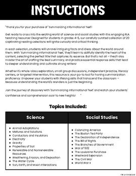 Image result for Summarizing Informational Text