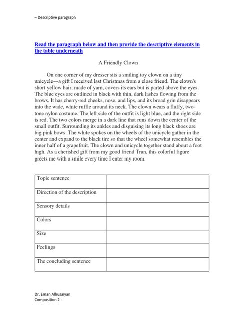 Image result for Good Examples of Descriptive Paragraphs