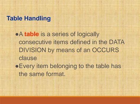 Image result for COBOL Table Tutorial