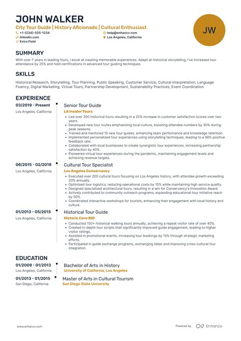 Image result for Tour Guide Profile Example