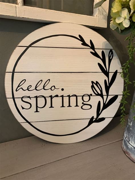 Image result for Hello Spring Wood Sign