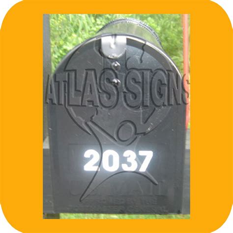Image result for Reflective Metal Mailbox Numbers