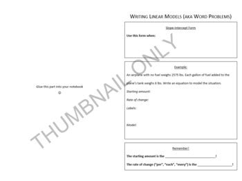 Image result for Linear Models Word Problems