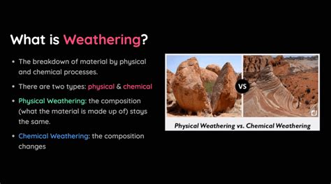 Image result for Weathering Definition Science