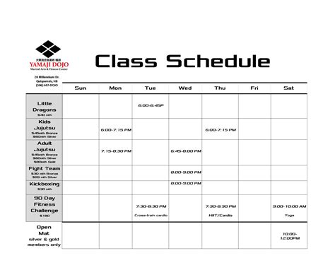 Image result for Class Schedule