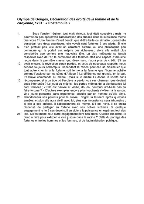 Image result for Olympes De Gouges Postambule