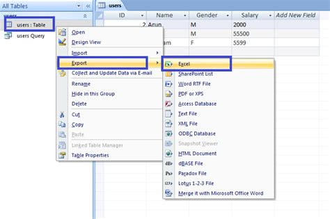 Image result for Export MS Access Table to MySQL