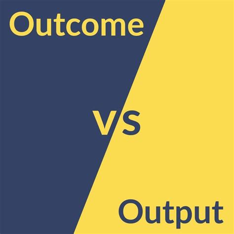 Image result for Output vs Outcome