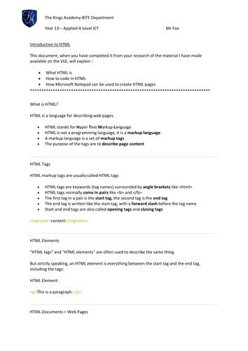 Image result for HTML and CSS Basics Work Sheet