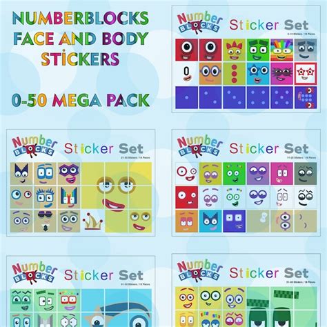 Image result for NumberBlocks Face Stickers