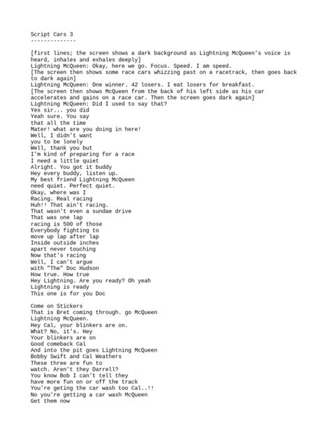 Image result for Car Script