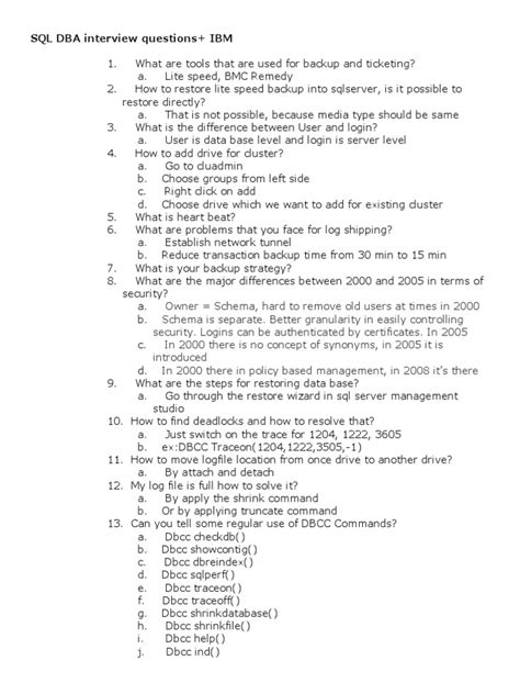 Image result for SQL DBA Interview Questions