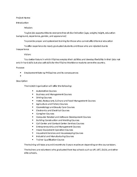 Image result for Project Name Sample