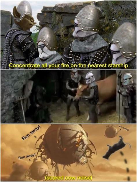 Image result for Monty Python Run Away Meme