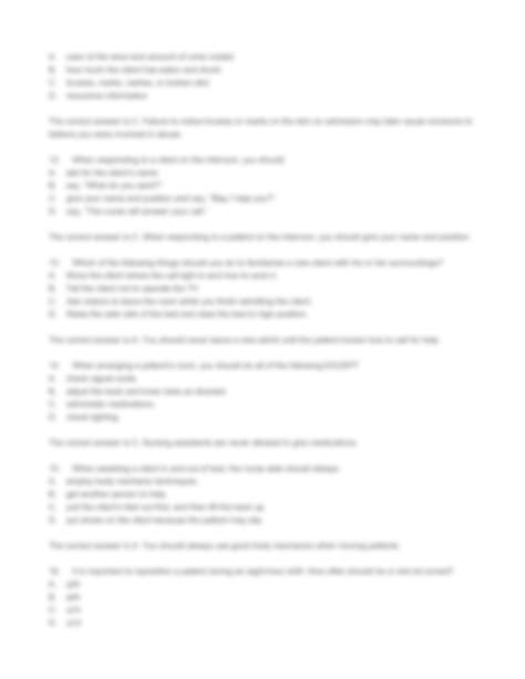 Image result for Sample Printable CNA Test