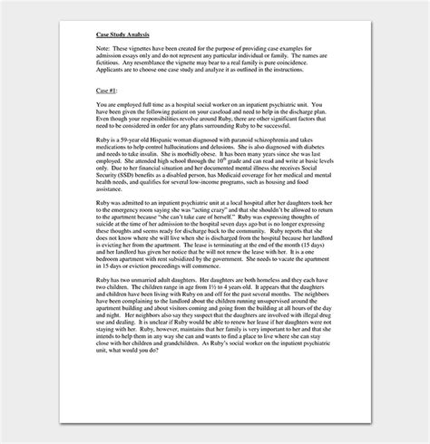 Image result for Case Study Analysis Template