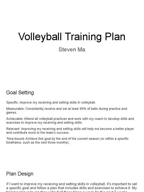Image result for Volleyball Training Program Example
