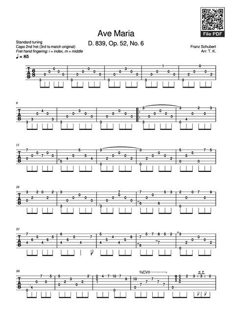 Image result for Ave Maria Guitar Tutorial