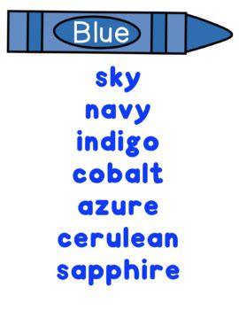 Image result for Color Synonyms