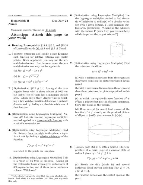 Image result for Optimization Multivariable Calculus