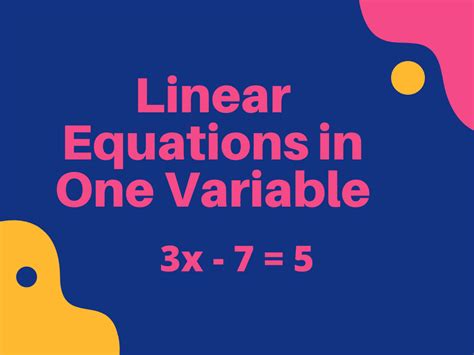 Image result for Linear Equation in One Variable Maths Class 8th