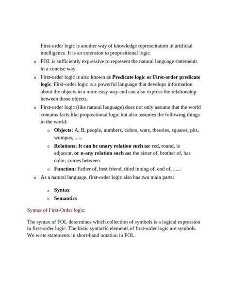 Image result for Predicate Logic First Order Predicate Dstl