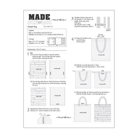 Image result for Simple Bag Sewing Pattern