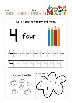 Image result for Practice Writing Number 4