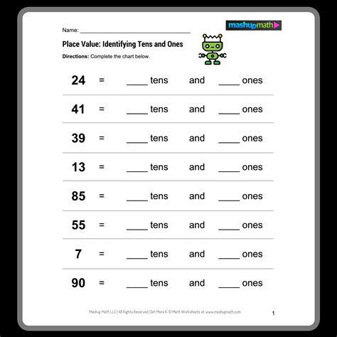 Image result for Multiple Choice Place Value Worksheets