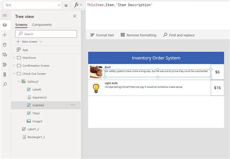 Image result for Power Apps Cart Layout Tutorial