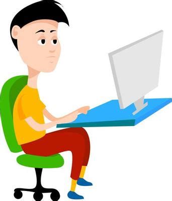 Image result for Vector Person On Computer