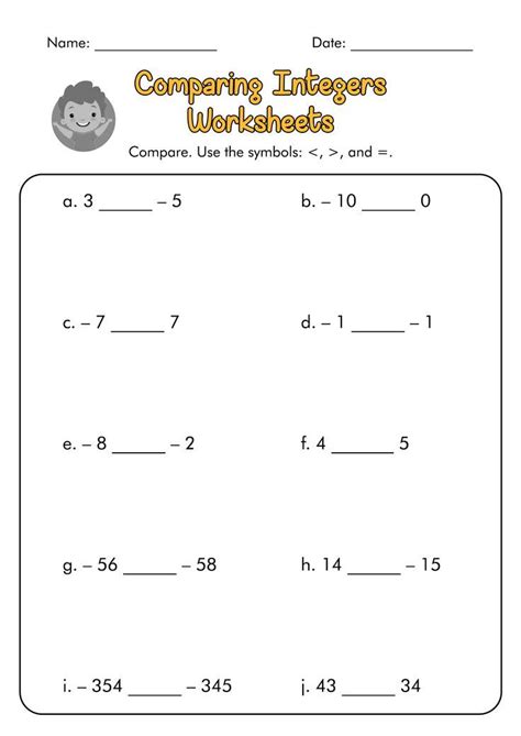 Image result for Math Integers Worksheets
