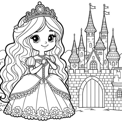 Image result for Princess Cartoon Coloring