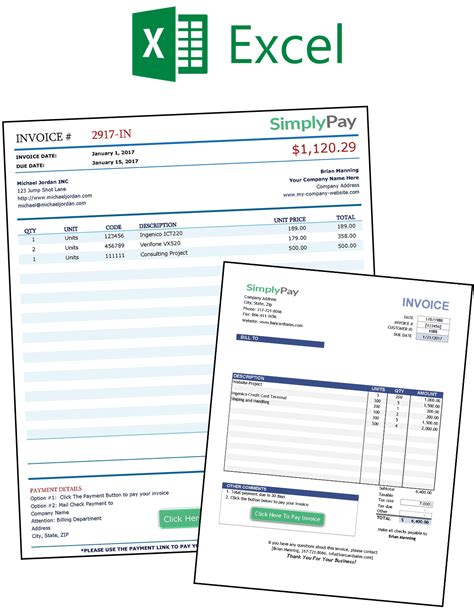 Best 14+ Excel Invoice Templates Collection Csv - AdTech Windev