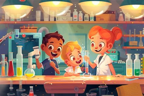 Cartoon Doctor Lab With Kids Images - Free Download on Freepik