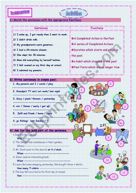 Image result for Past Simple Activities