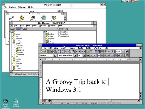 Image result for Windows 3.1 Nostalgia