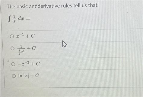 Image result for Basic Antiderivative Rules