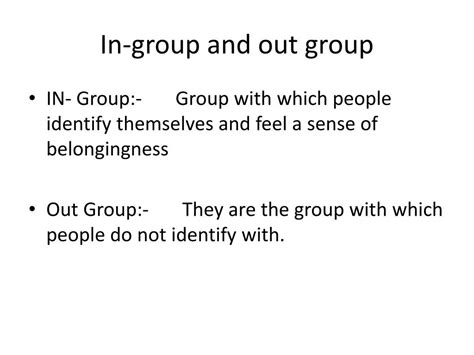 Image result for Out Group. Examples