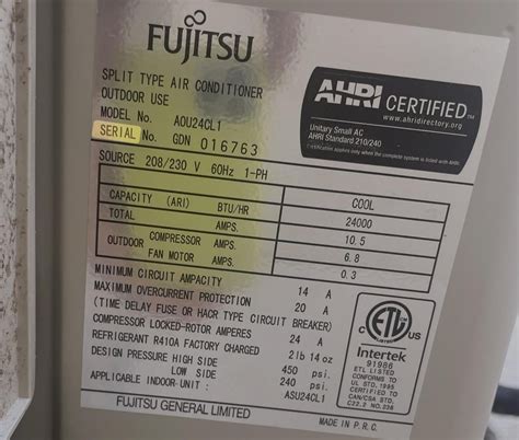 Image result for Program Remote Fujitsu Mini Split Model Aou18rlb