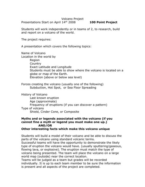 Volcano Project