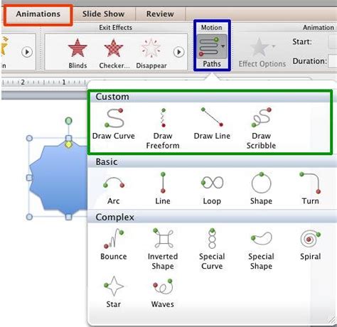 Image result for PowerPoint Custom Path Animation