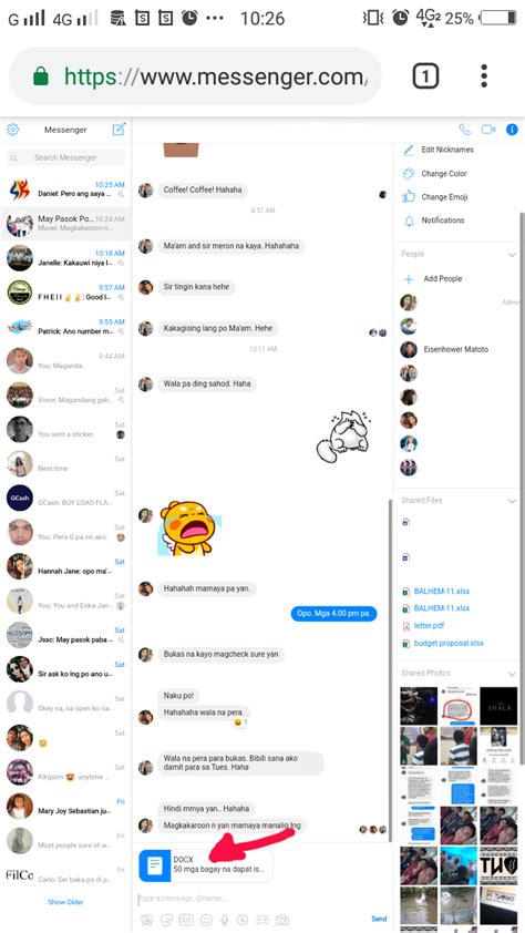 Image result for Send a File through Messenger
