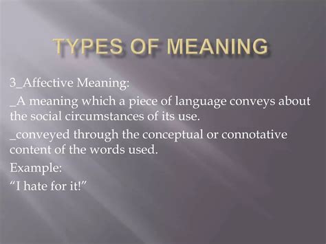 Image result for Types of Meaning