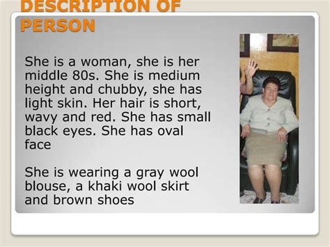 Image result for Example Description of a Person