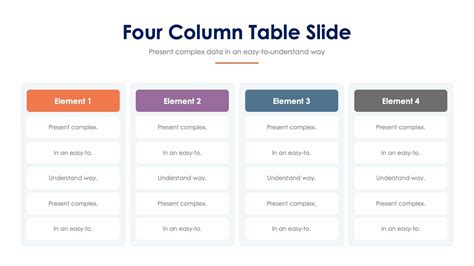 Image result for 4 Column Table